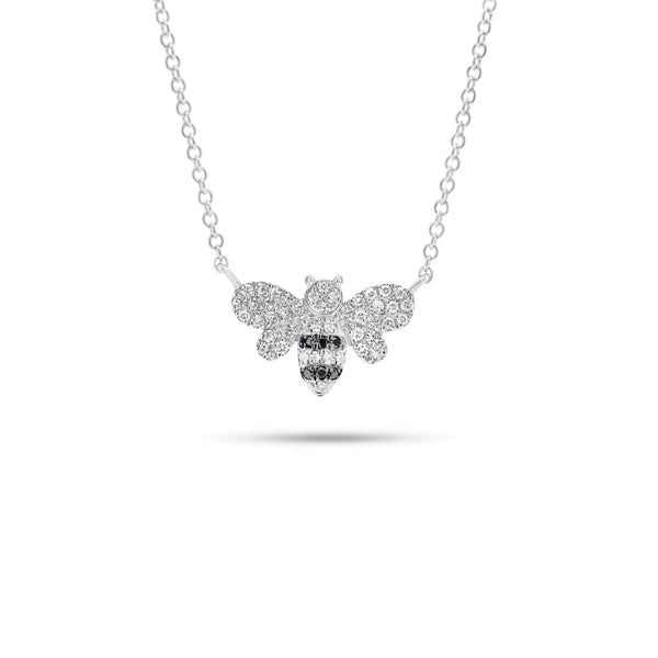Diamond Bee Pendant Necklace - Nuha Jewelers