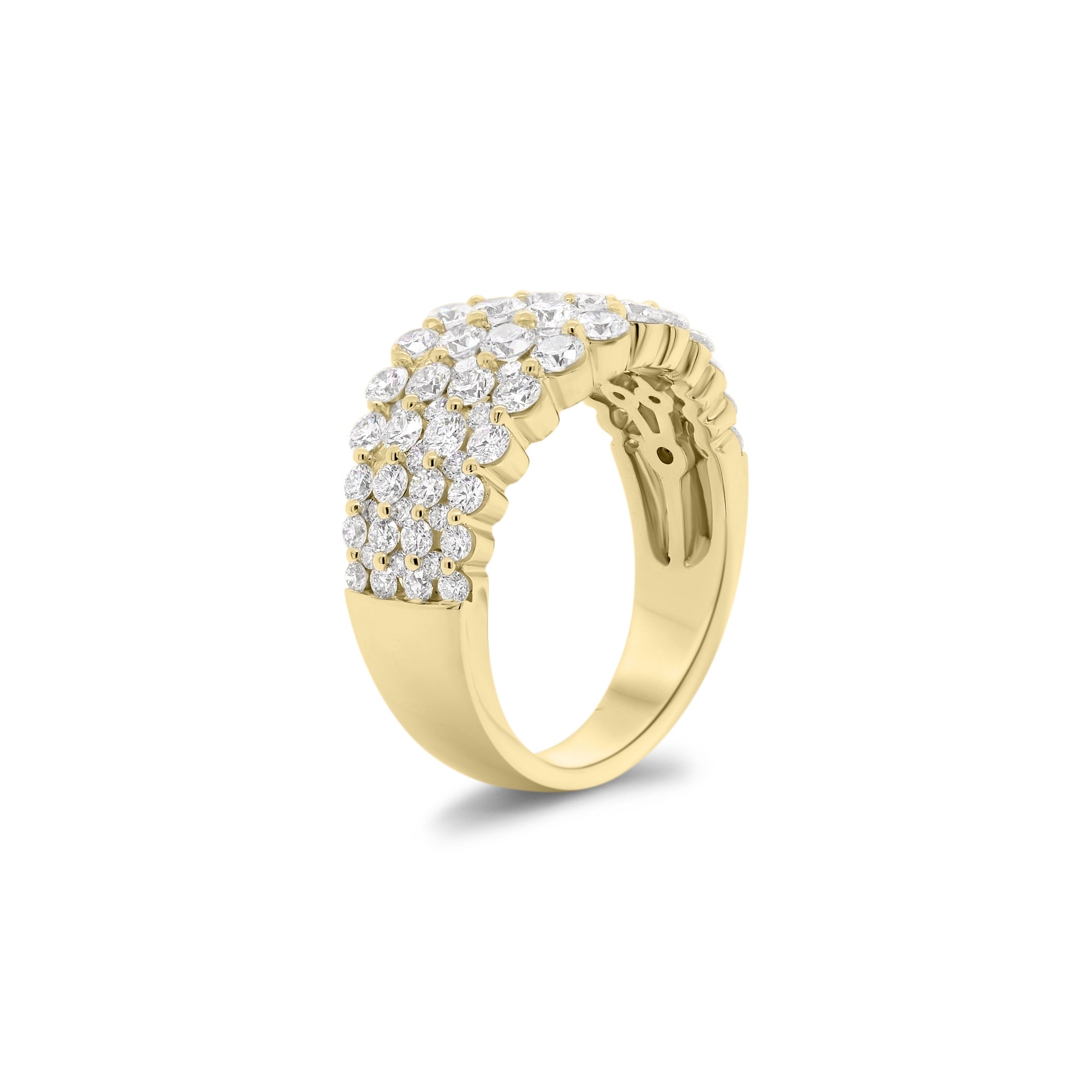 4-Row Diamond Band - Nuha Jewelers