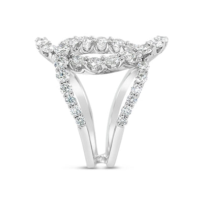 Diamond Open Loop Ring - Nuha Jewelers